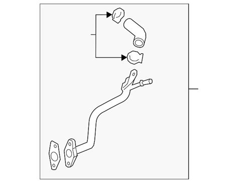 12667458 Thermal Bypass Pipe With Gasket Hoses Clamps Retainers