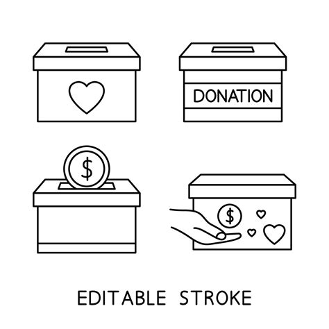 Donate Box Icon Donation In The Box Concept Of Charity And Donation