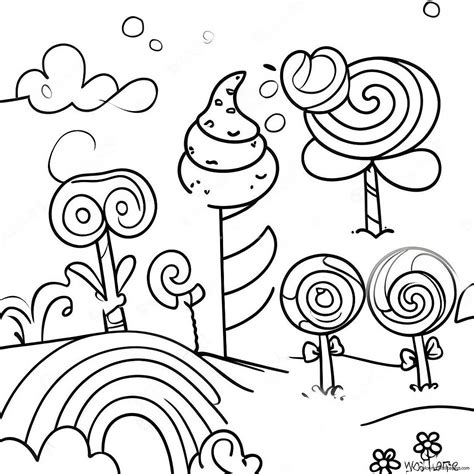 Sugar Rush Candy Land Coloring Page 42273 33397
