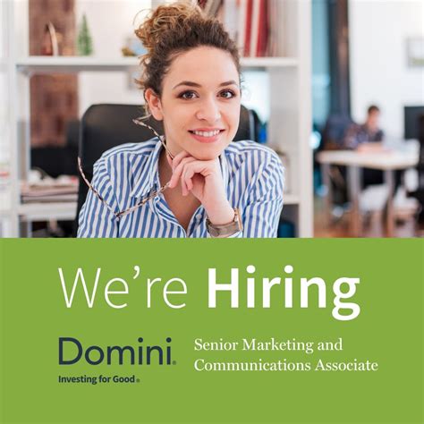 Domini Is Hiring Were Looking For A Senior Marketing And