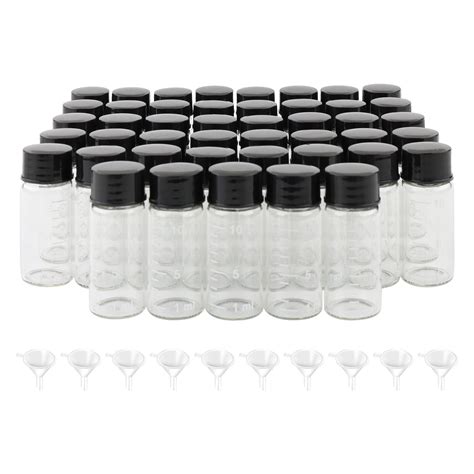 45pcs Glass Thread Bottles 10ml 03oz Clear Glass Sample Sampling