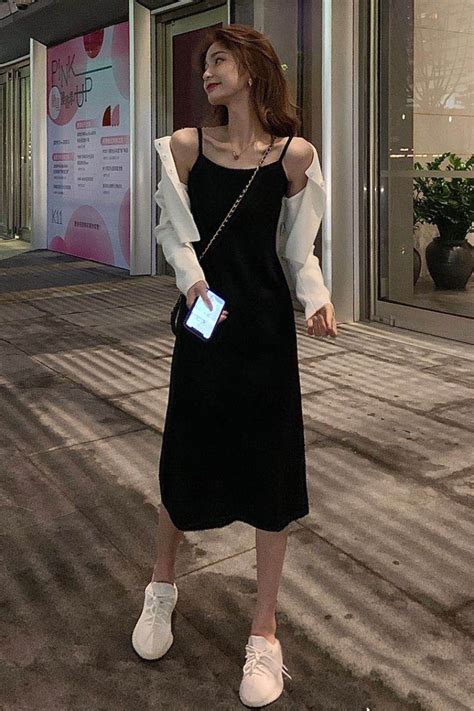 에이퍼플 원피스가디건 세트 블랙 끈나시 민소매 롱 원피스 슬림 스커트 화이트 긴팔 버튼 바람막이 자외선 차단 가디건