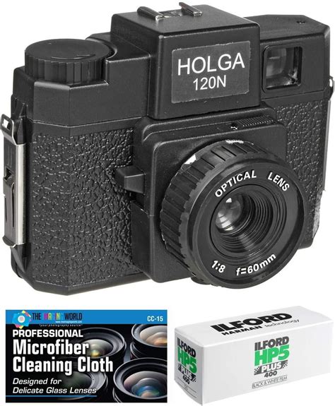 Holga 120n Black Medium Format Film Camera With Ilford Hp5 120 Film