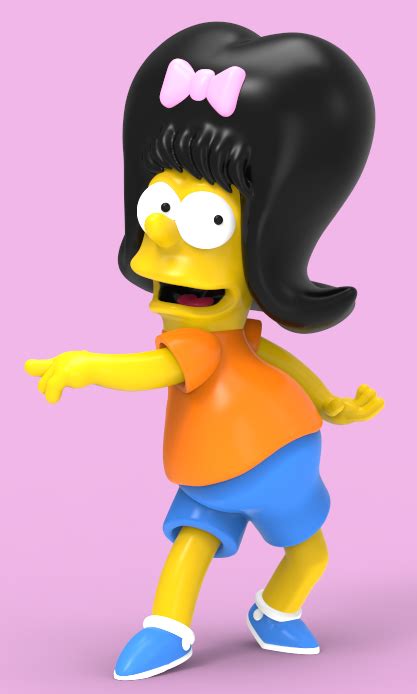 💃 Bart Dancing The Shoop Shoop Song Bart With Wig Dancing・ Stl File For 3d Printing・cults