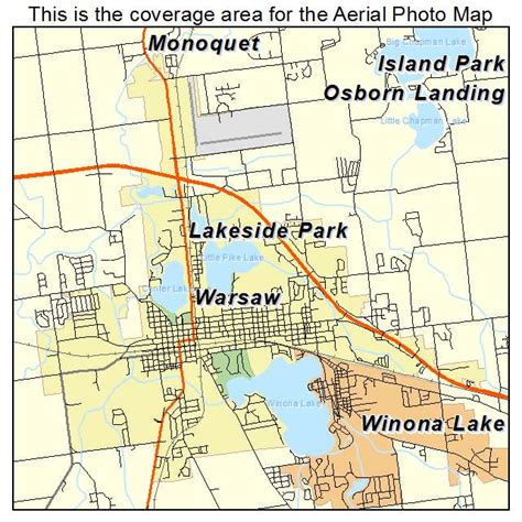 Map Warsaw Indiana Stock Vektorgrafik „indiana In Political Map