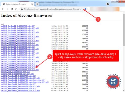 Deconz Conbee Iiraspbee Ii Aktualizace Firmware V Dockeru Iotczcz
