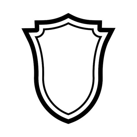 Premium Vector Simple Black Shield Icon