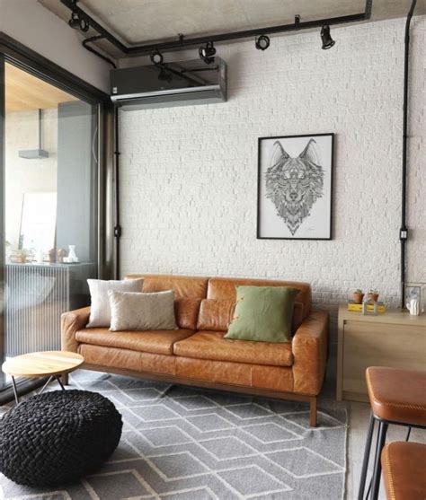 40 Modelos De Sofás Pequenos Para A Sala Da Sua Casa Salas Industriais Decoração Interiores