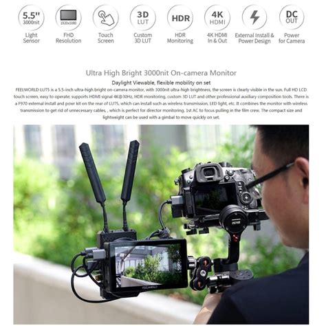 Feelworld Lut5 5 5 Inch Ultra High Bright 3000nit Touch Screen Dslr Ca Maverick Sales