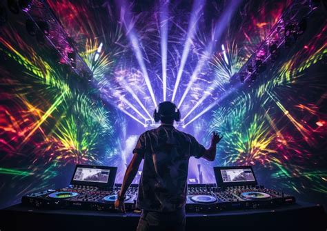 Premium Ai Image A Timelapse Shot Of A Dj Performing At A Music