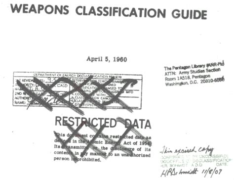 Weapons Classification Guide The Black Vault