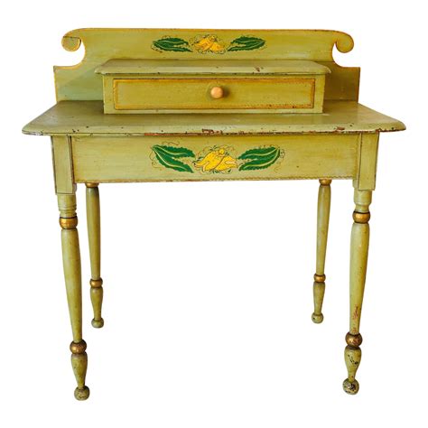 1838 Antique French Country Style Yellow Dressing Table Chairish