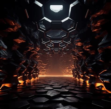 Premium Ai Image Technological Black Background For Composition