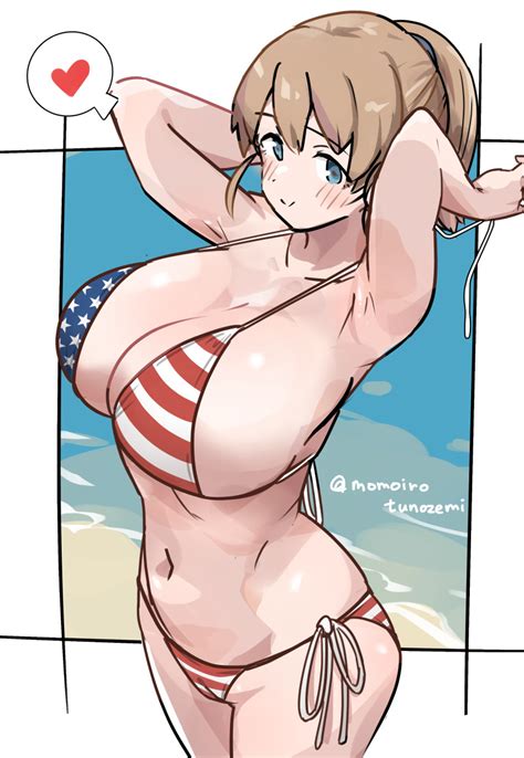 Momoiro Tunozemi Intrepid Kancolle Kantai Collection Commentary Request Highres 1girl