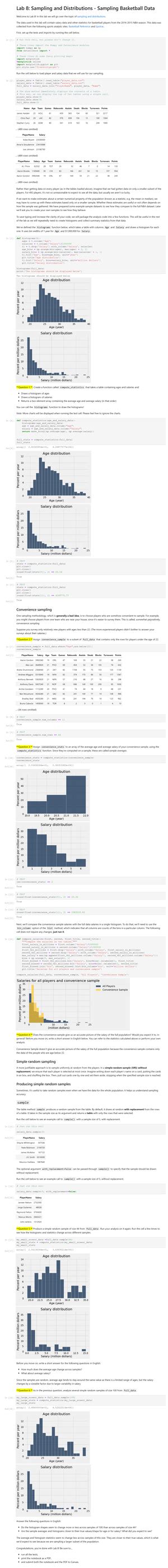 Info5502 Lab10 Lab 10 Comparing Two Samples Lab 10 Comparing Two