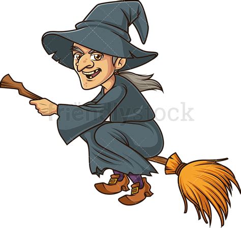 邪恶的女巫卡通矢量剪贴画 Friendlystock Manbet 万博