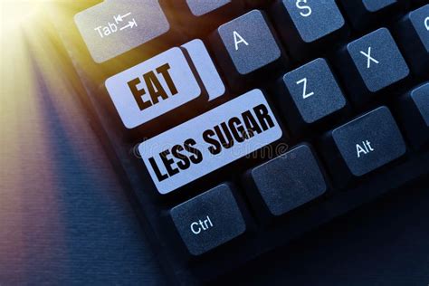 Conceptual Caption Eat Less Sugar Business Concept Reducing Sugar
