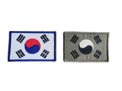 태극기 패치 와펜 오바로크용 벨크로용 헬로마켓