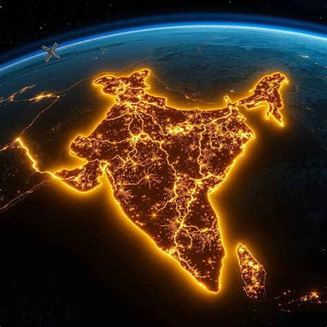 A Breathtaking Nasa Satellite View Of India At Night In 2000k Ultra Hd Quality Enhanced