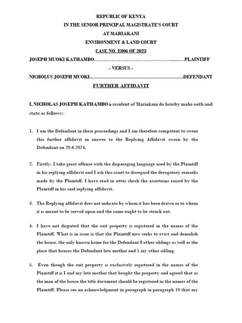 Further Affidavit Nicholas Pdf Affidavit Lawsuit