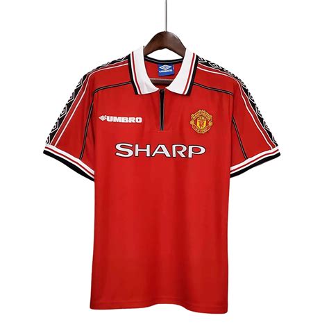 19982000 Manchester United Sharp Home Retro Kit Classickits433 Govintagejersey