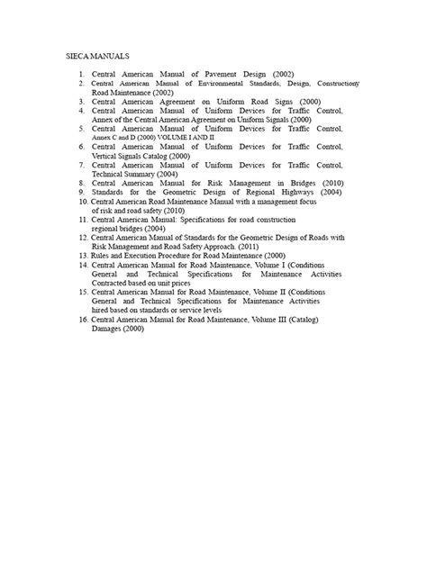 List Of Sieca Manuals Pdf