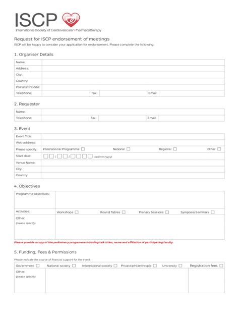 Fillable Online Iscp Meeting Endorsement Form For Non Members Iscp