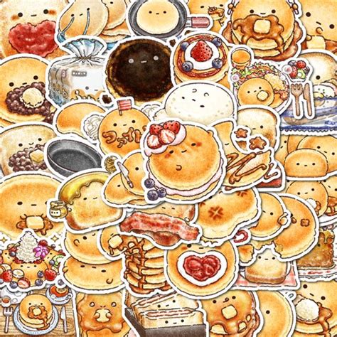 40pcs Self Pastingbread Stickers Can Be Used To Decorate Luggage Refrigeratorphone Case