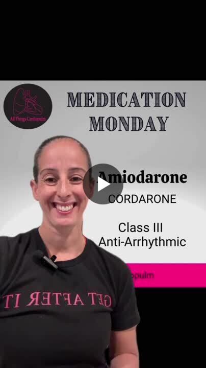 Medication Monday 💊💊 Amiodorane Cordarone Class Iii Rachele Burriesci
