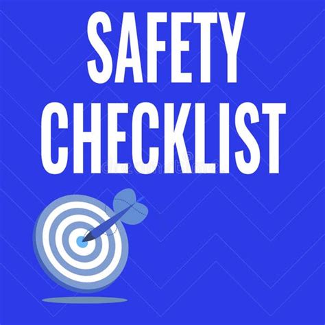 Sign Displaying Safety Checklist Business Showcase List Of Items You Need To Verify Check Or