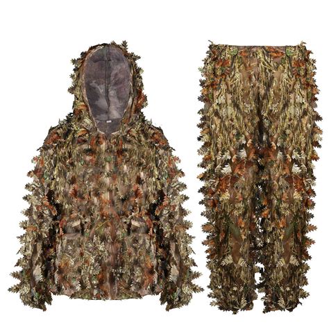 Ghillie Suit Gilly Hunting Suits Pants 3d Leaf Camo Camouflage Coveralls Youth
