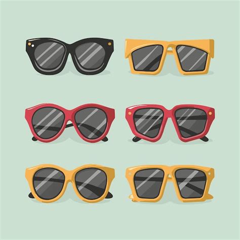 Premium Vector Sunglasses Realistic Set With Different Models
