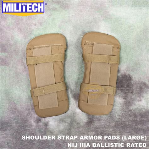 Militech® Nij 3a Iiia 010801 Ballistic Shoulder Strap Armor Pads Larg Militech Official Store