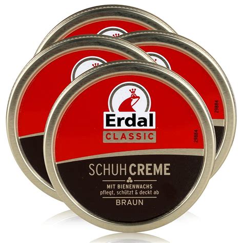 Erdal Classic Schuhcreme Braun 75ml Dosencreme Pflegt Glänzt