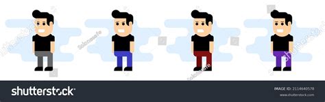 Cartoon Men Different Emotions Vector Set Stock Vector Royalty Free