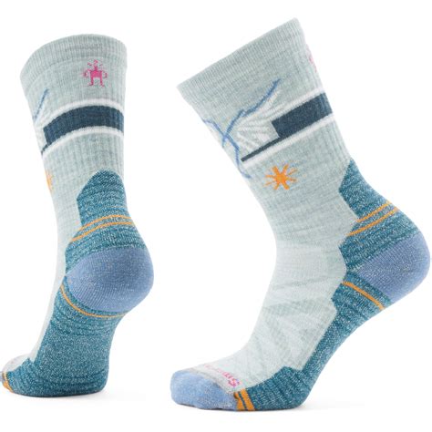 Smartwool Light Cushion Hoo Who Crew Hike Socks Women B72 Frosty Green