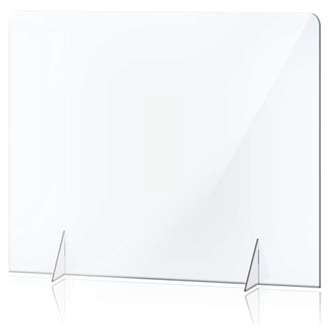 Daizuy No Cutout Sneeze Guard Panel For Counter And Deskportable Clear
