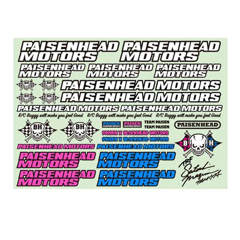 Blockhead Motors Paisen X Blockhead Motors Collaboration Decal Sheet