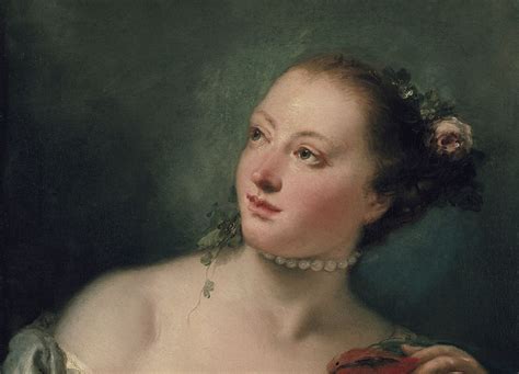 Ritratto Di Giovane Donna Con Pappagallo Giambattista Tiepolo