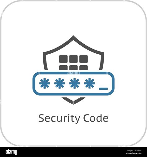 Security Code Icon Flat Design Stock Vector Image And Art Alamy