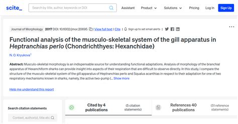 Functional Analysis Of The Musculo‐skeletal System Of The Gill