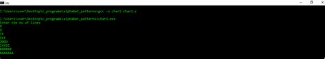 c program for character alphabet pattern 3 codedost
