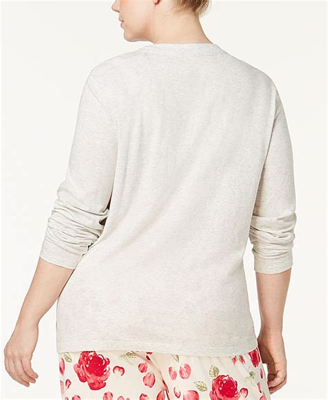 Hue Plus Size Heart Graphic Pajama Top Macys