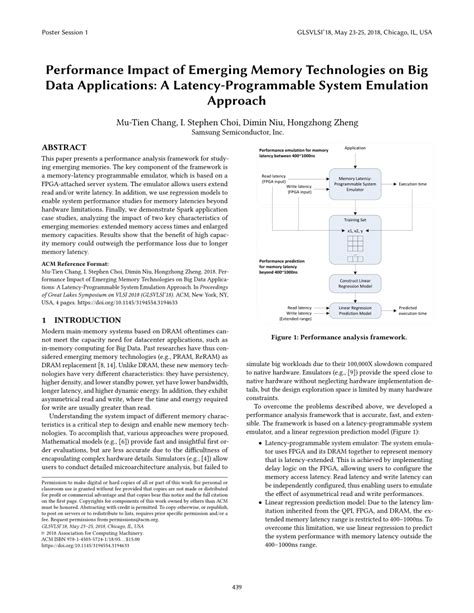 Pdf Performance Impact Of Emerging Memory Technologies On Big Data