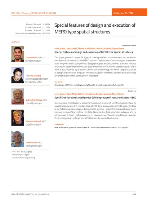 Pdf Special Features Of Design And Execution Of Mero Type Spatial