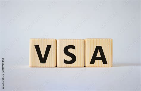 Vsa Volume Spread Analysis Symbol Wooden Cubes With Word Vsa