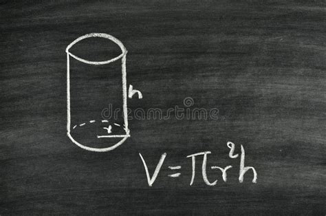 Cylindrical Volume Formula Stock Image Image Of Black 29401195