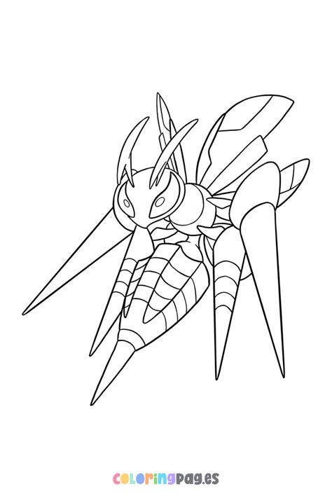 Pokémon Mega Beedrill Coloring Page Pokemon Coloring Sheets Pokemon