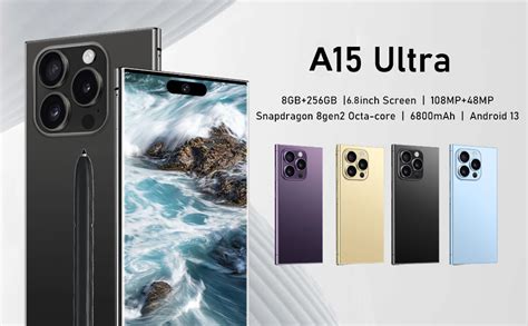 Echoamo A15 Ultra 5g Unlocked Cell Phone Smartphone Octa Core Android 13 8gb256gb