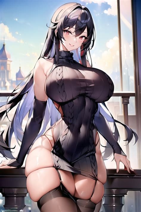 Rule 34 2023 Ai Generated Big Breasts Black Hair Curvy Female Female